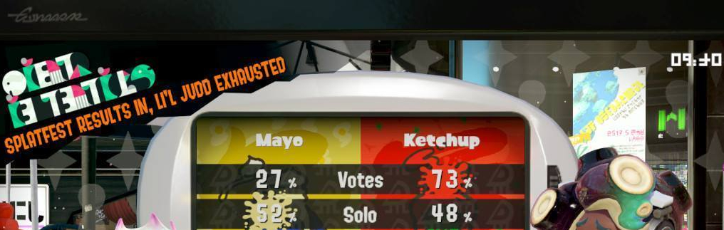 SPLATOON 2’s “Mayo Vs. Ketchup” SPLATFEST Results are In! Drumroll ...